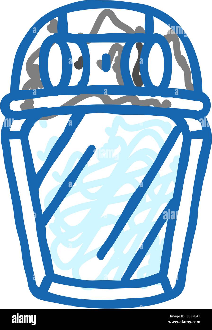 full-face respirator ppe protective equipment icon doodle illustration ...