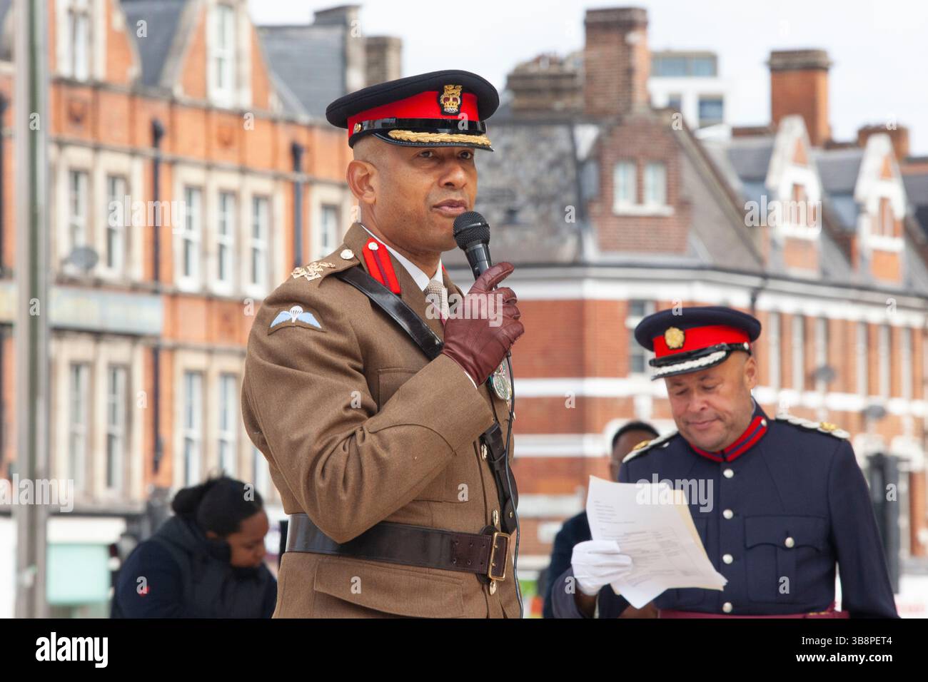 London, UK. 8th May, 2025. On the 80th anniversary of VE Day, Brigadier ...