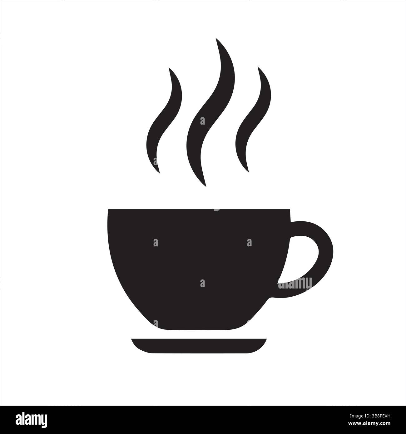 Coffee Cup Icon , Hot Drink Steam Symbol Vector for café and Beverage ...