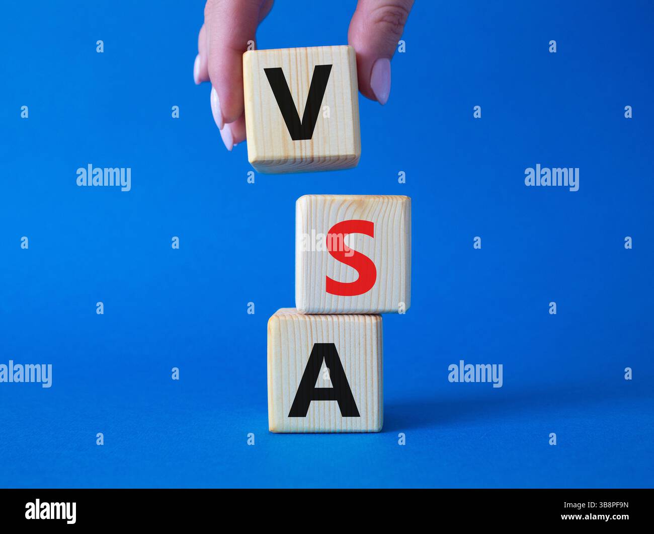 VSA - Volume Spread Analysis symbol. Wooden cubes with word VSA ...