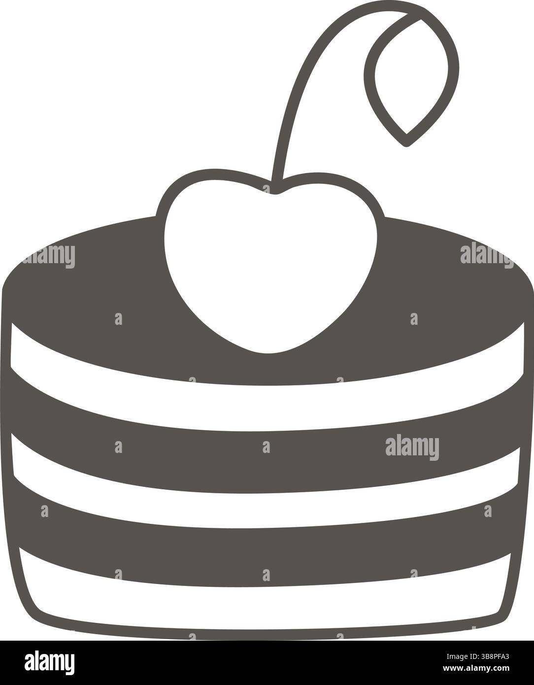 Single cherry cake doodle sketch style illustration Stock Vector Image ...