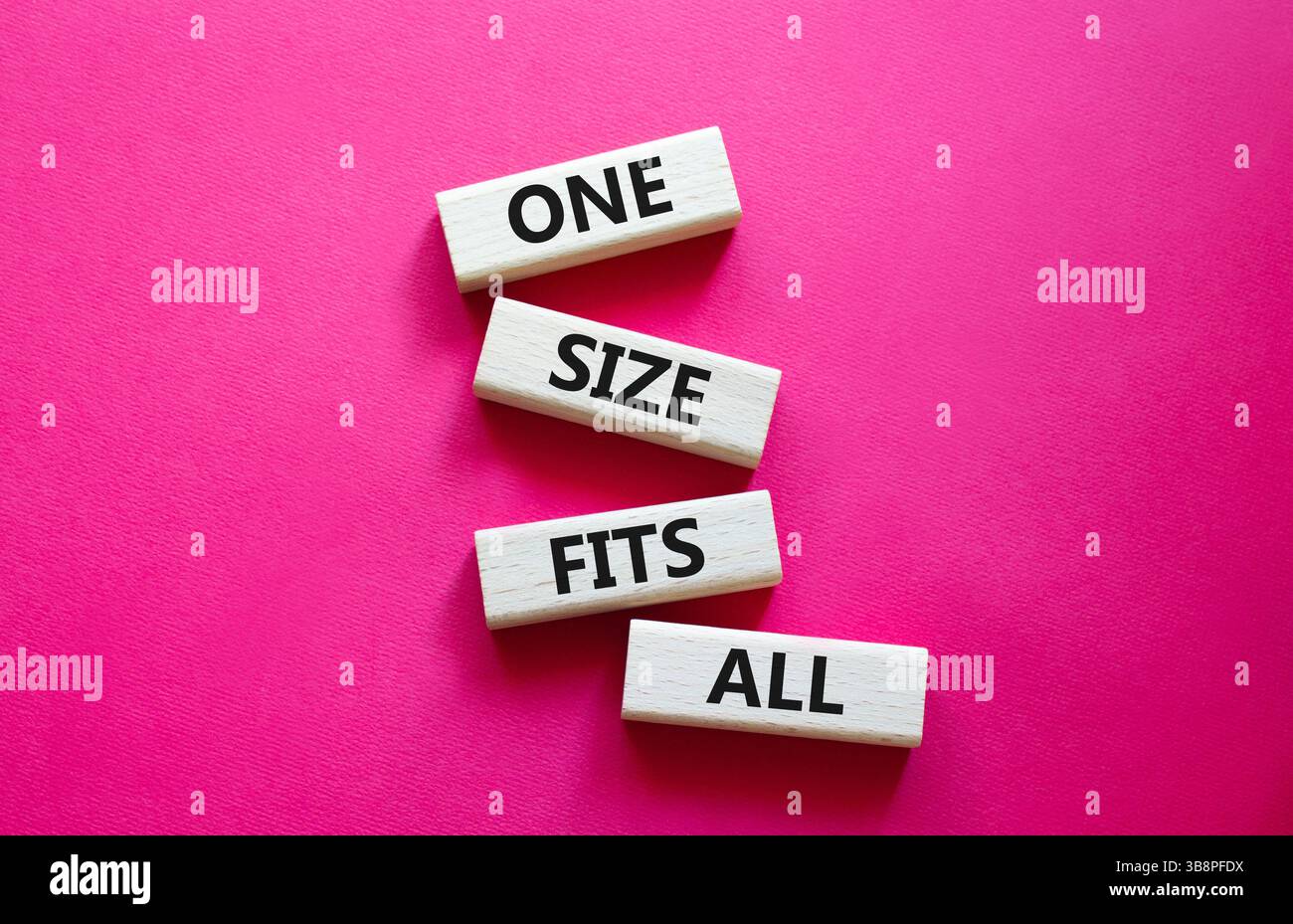 One size fits all symbol. Concept words One size fits all on wooden ...