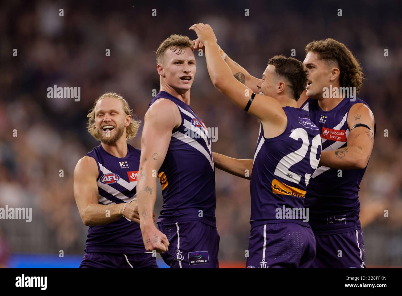 Perth, Australia. 08th May, 2025. Josh Treacy of the Dockers is ...