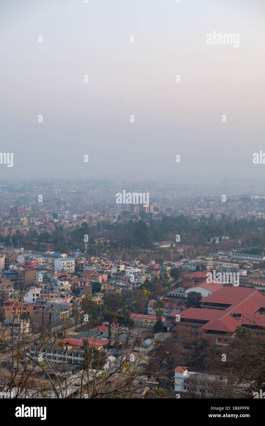 Kathmandu, Nepal, is shrouded in smog. Air pollution is a major concern for residents' health ...