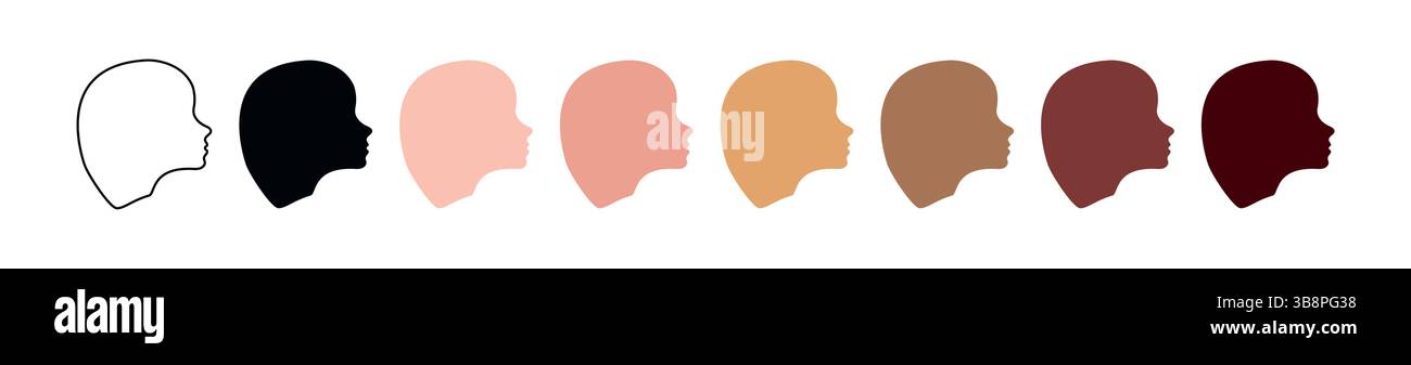 Set human faces in Cut Out Stock Images & Pictures - Alamy