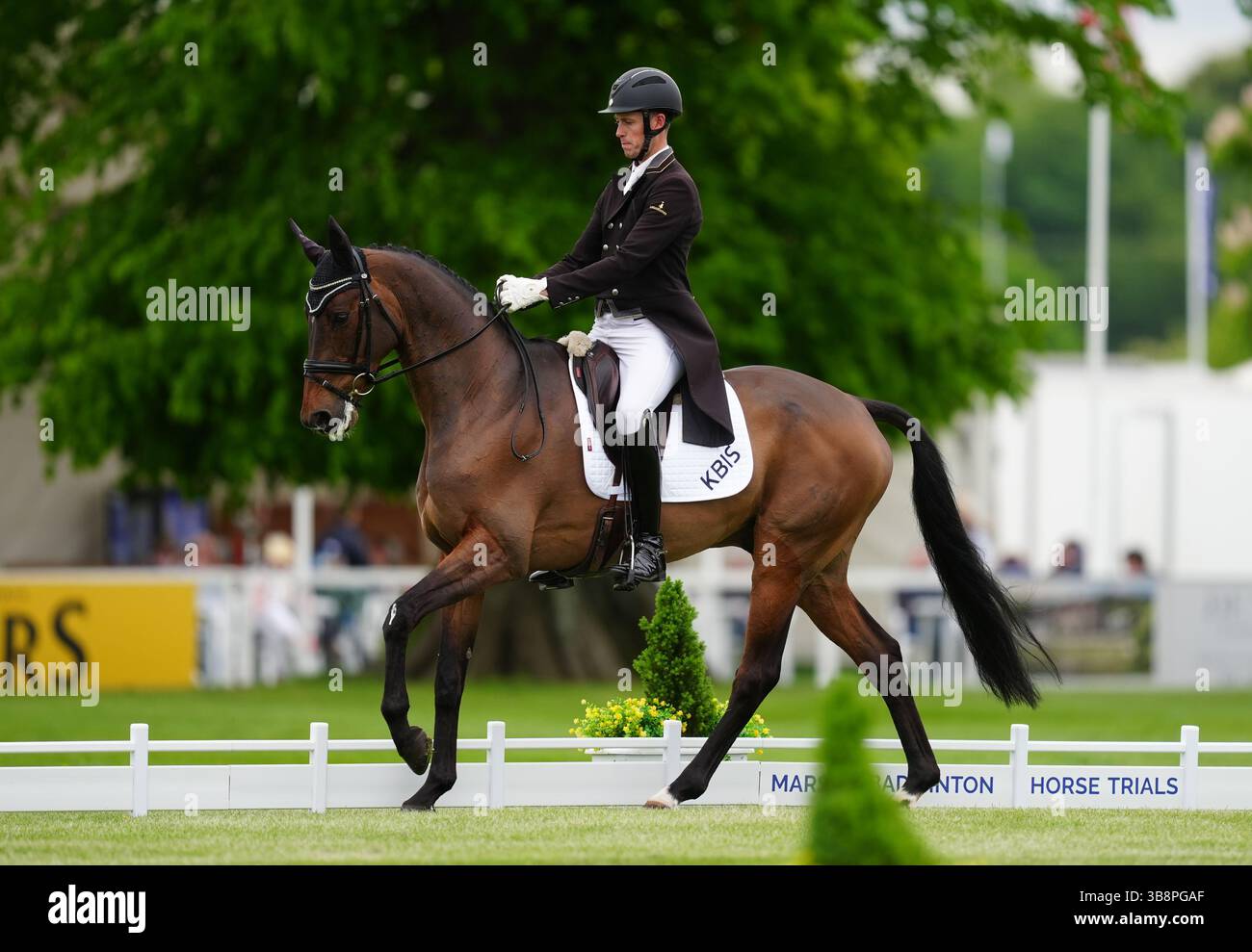 Tom Rowland on Quintilius during the dressage stage on day two of the ...