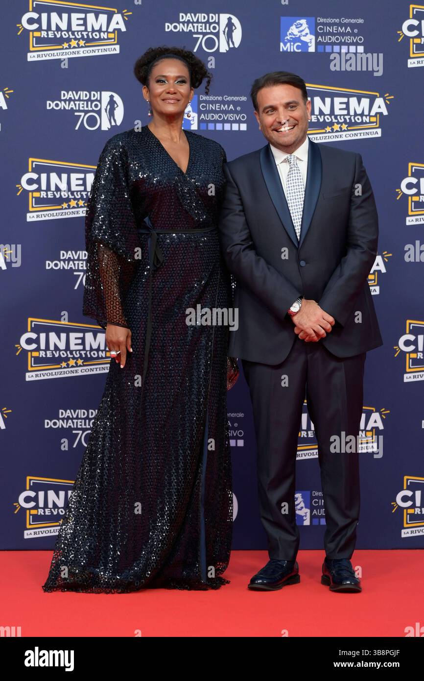 Denny Mendez (l) and Gerolamo Cangiano (r) attend the red carpet of ...