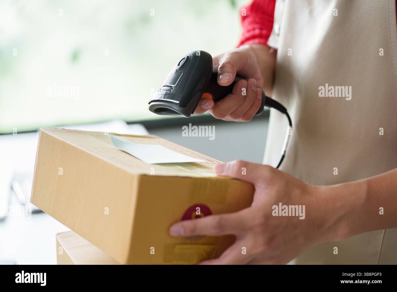 Inventory management with employee scanning packages using barcode ...