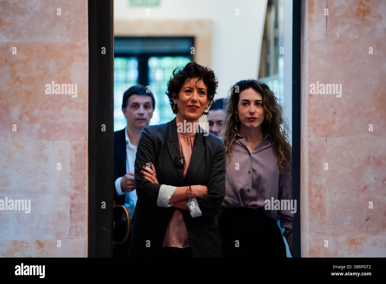 The Minister of Inclusion, Social Security and Migration, Elma Saiz ...