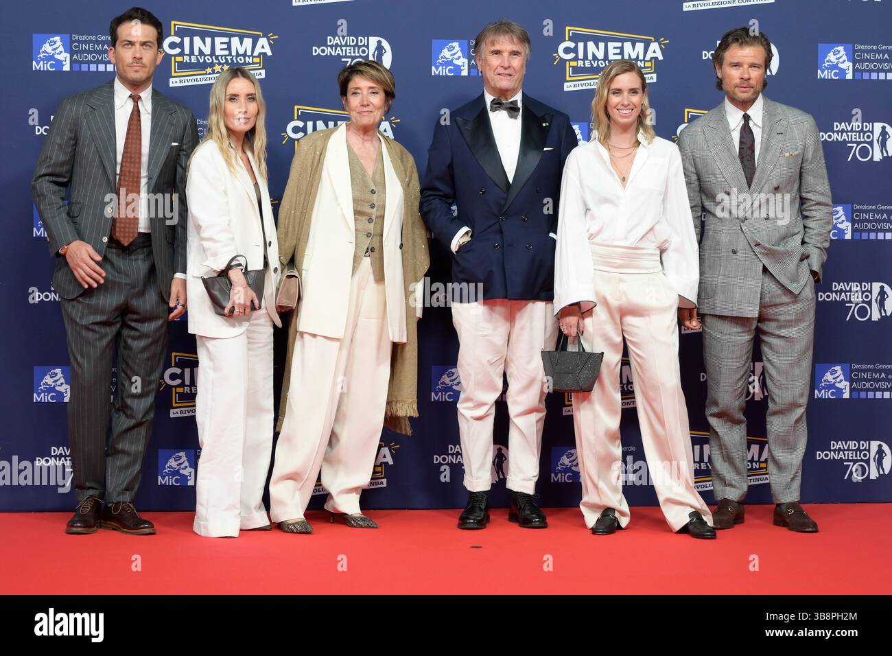 Rome, Italy. 07th May, 2025. Brunello Cucinelli (c) and family attend ...