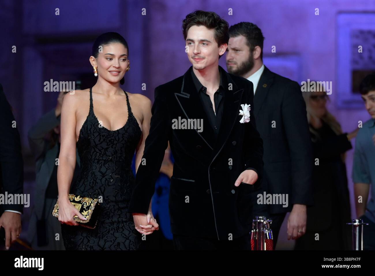 Rome, Italy. 07th May, 2025. Kylie Jenner (l) and Timothee Chalamet (r ...
