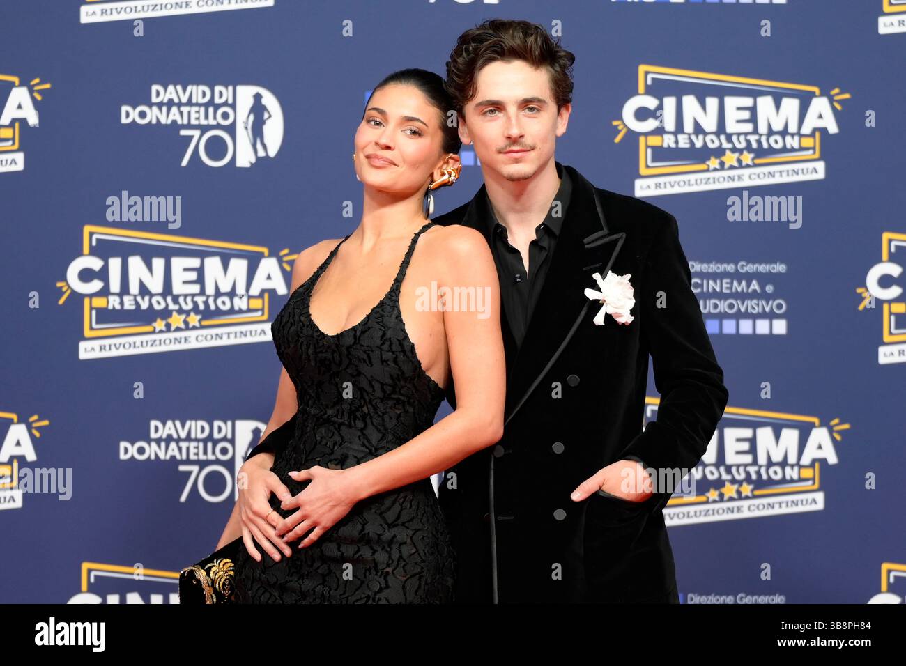 Rome, Italy. 07th May, 2025. Kylie Jenner (l) and Timothee Chalamet (r ...