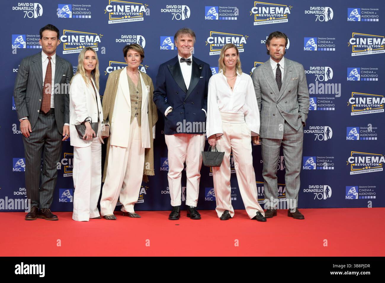 Rome, Italy. 07th May, 2025. Brunello Cucinelli (c) and family attend ...