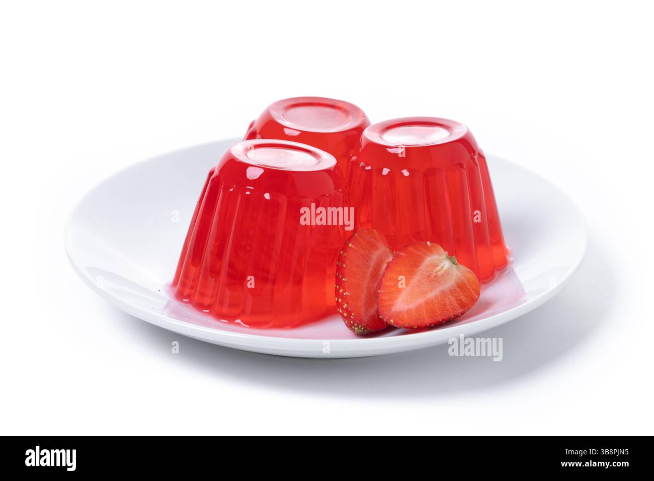 Fresh strawberry jelly isolated on white background Stock Photo - Alamy