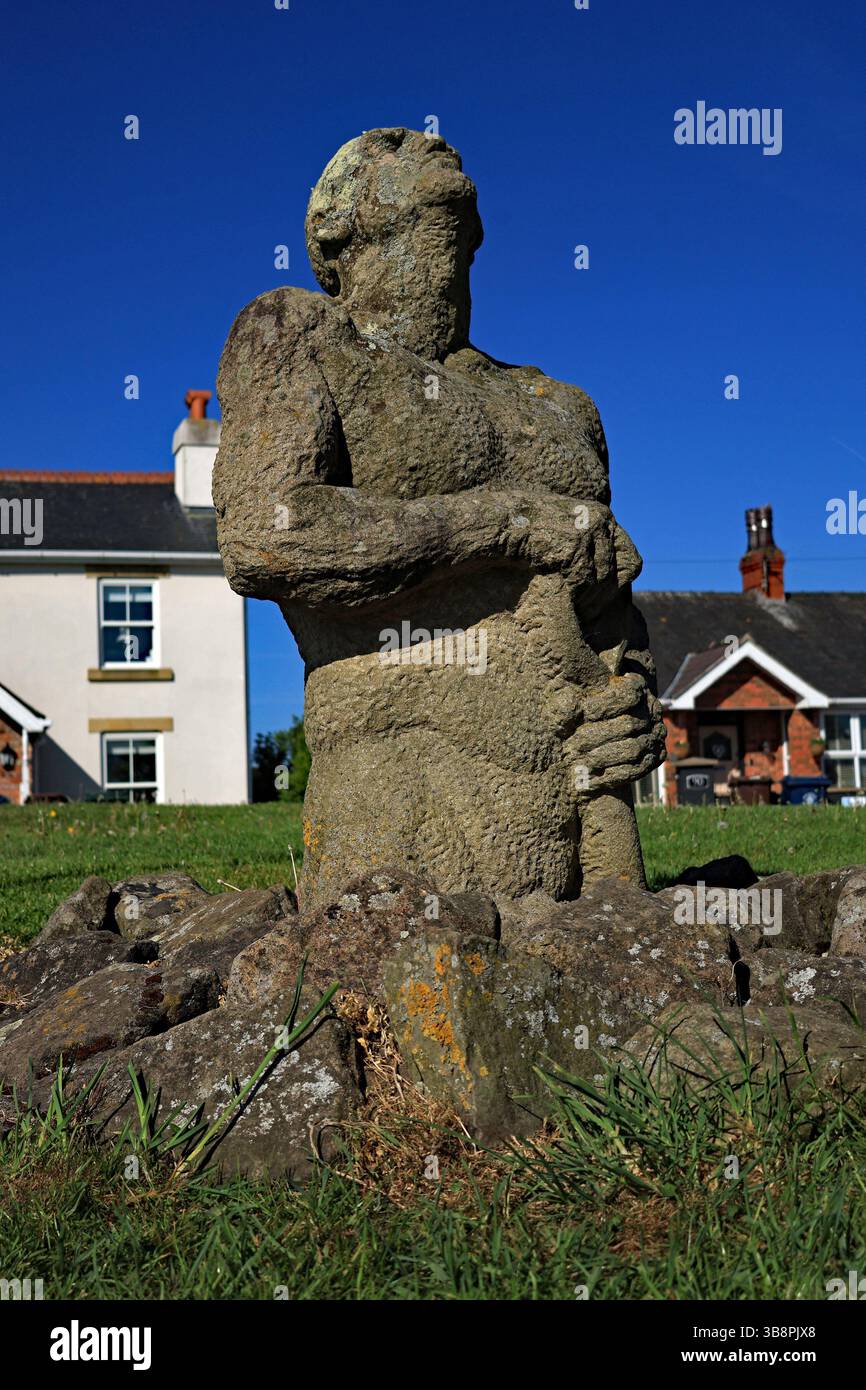 Stone sculpture of the halsall navvy hi-res stock photography and ...