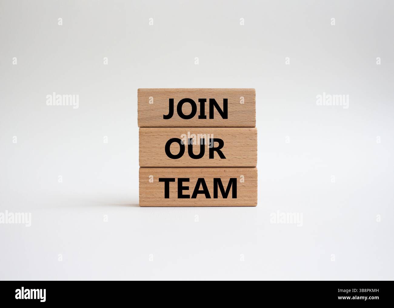 Join our team symbol. Wooden blocks with words Join our team. Beautiful ...