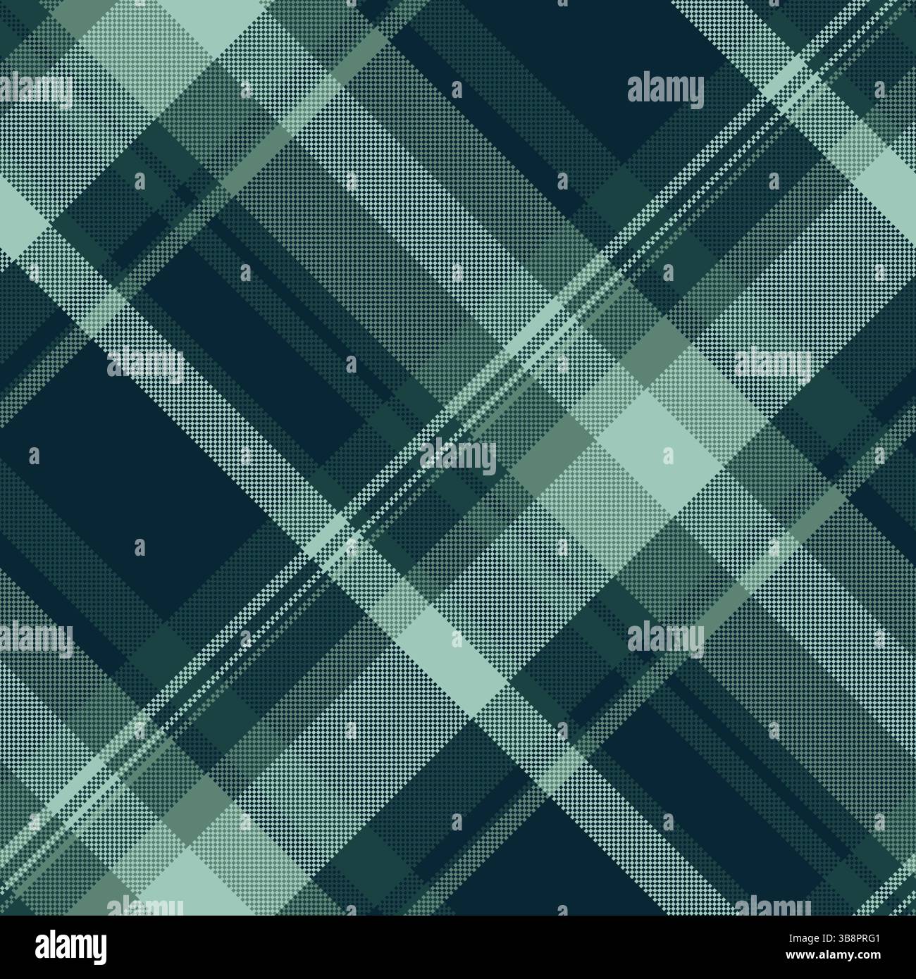 Abstract pixelated plaid pattern in shades of teal and navy. Perfect ...