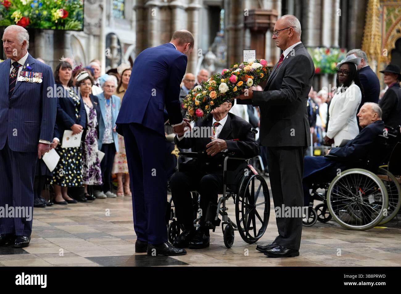 The Prince of Wales lays a wreath on behalf of Veterans and the Second ...
