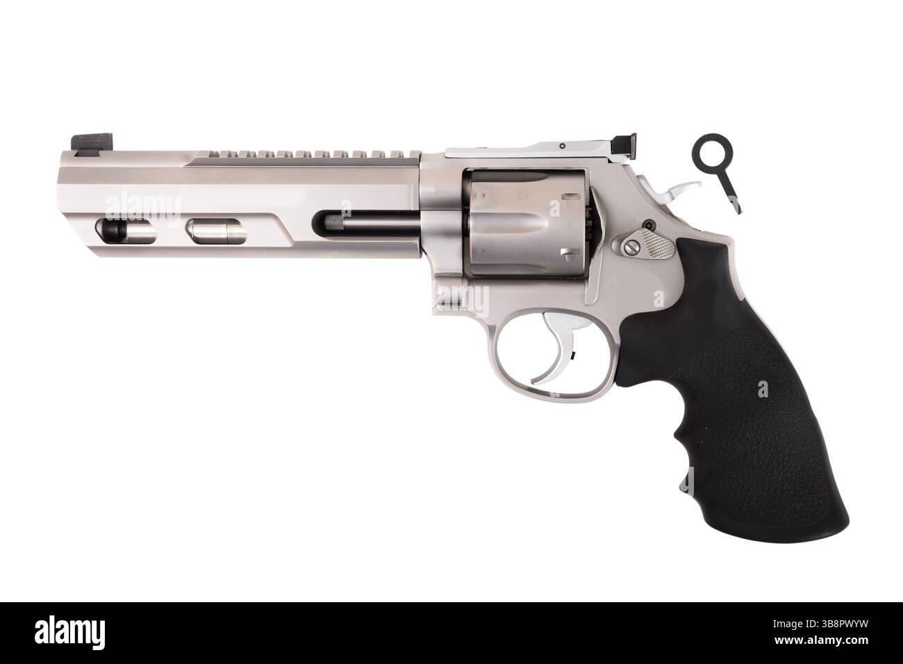 Modern firearms - revolver on white background Stock Photo - Alamy