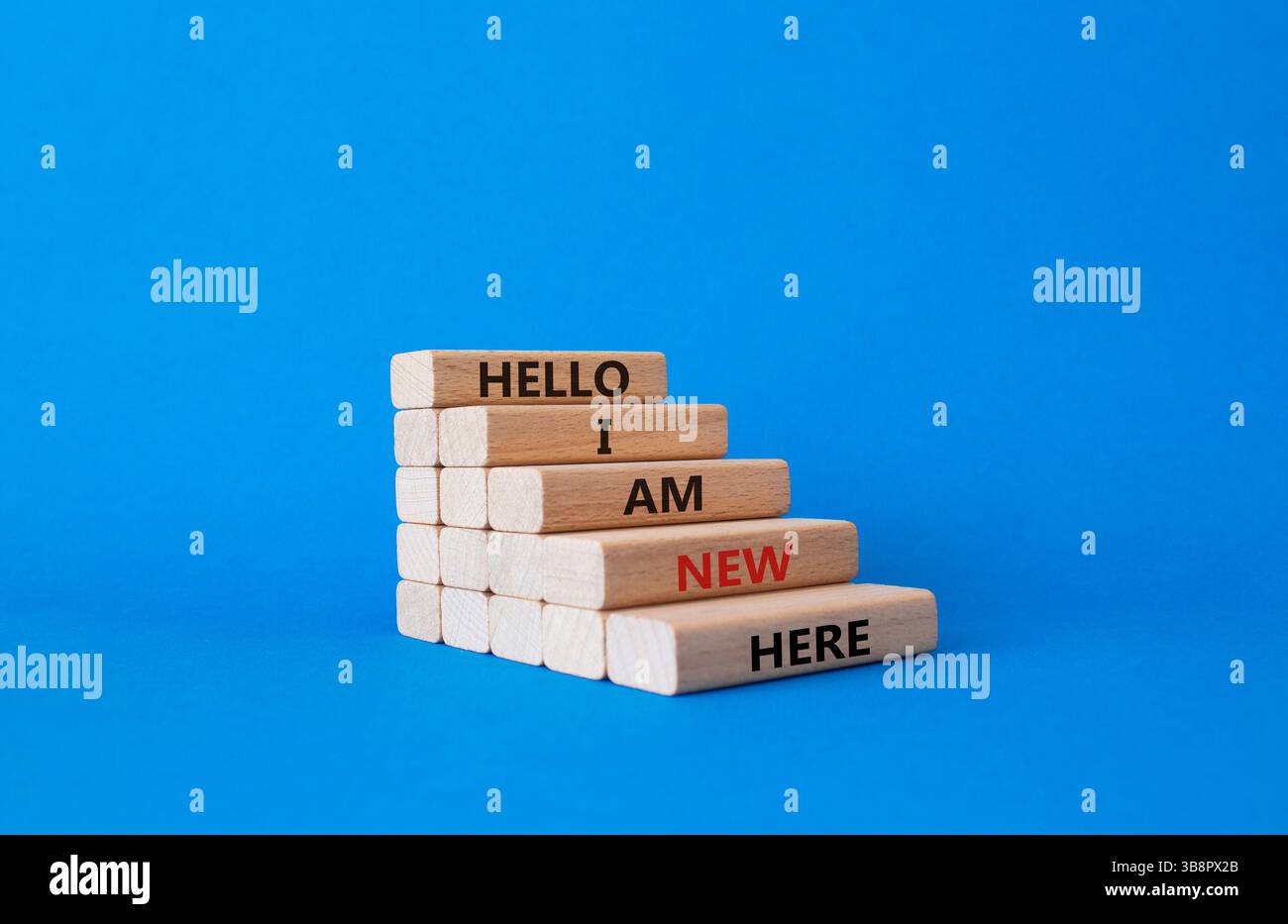 Hello I am a new hire symbol. Concept words Hello I am a new hire on ...