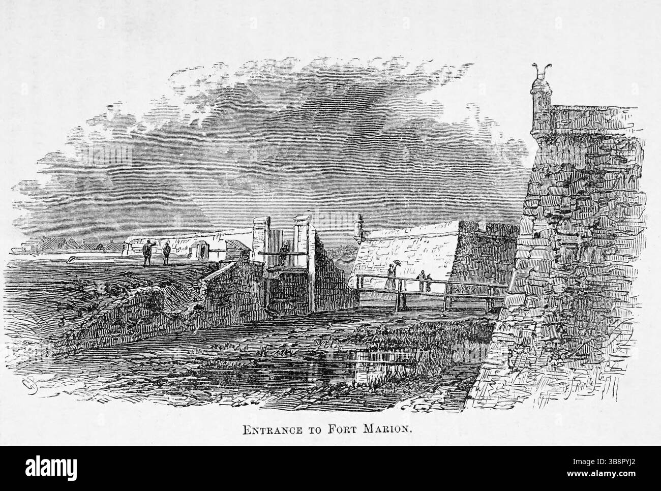 Entrance to Fort Marion (Castillo de San Marcos), St. Augustine ...