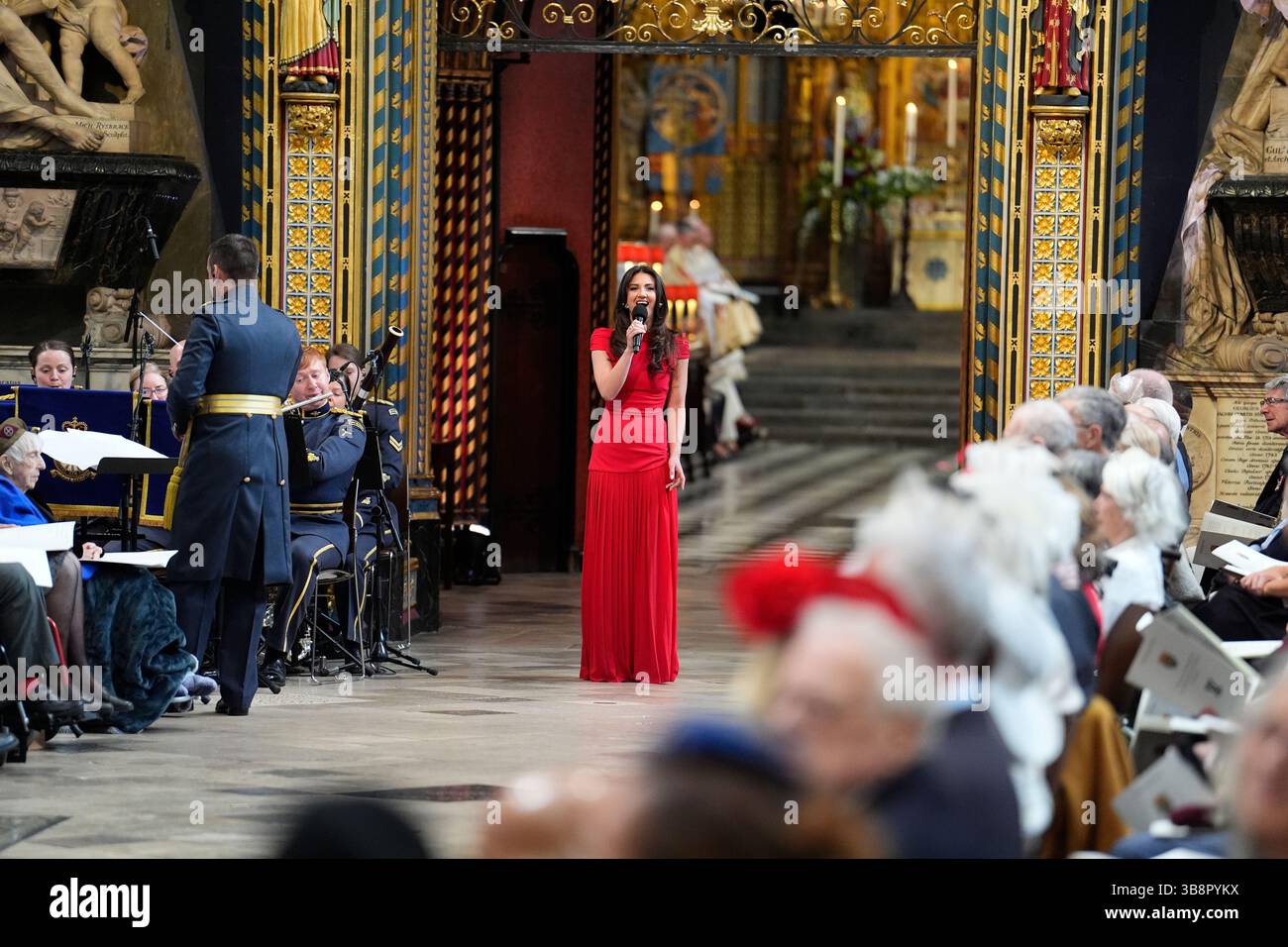 Zizi Strallen sings during a service of thanksgiving at Westminster ...