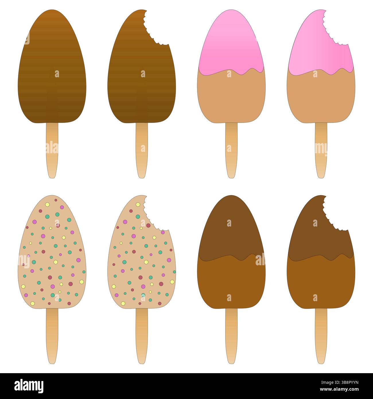 Teeth marks on chocolate Stock Vector Images - Alamy