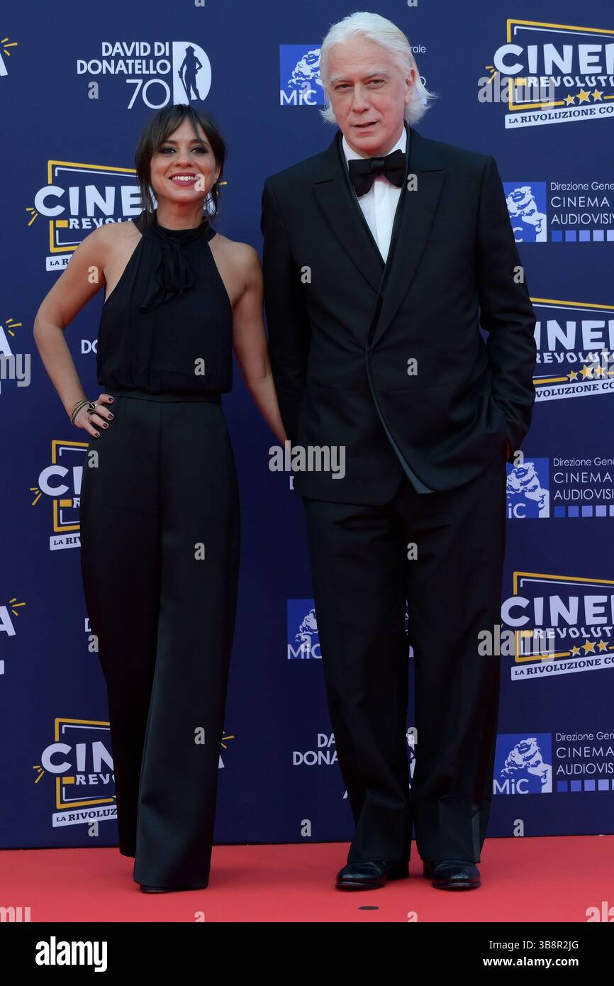 Rome, Italy. 07th May, 2025. Tommaso Ragno (r) and daughter (l) attend ...