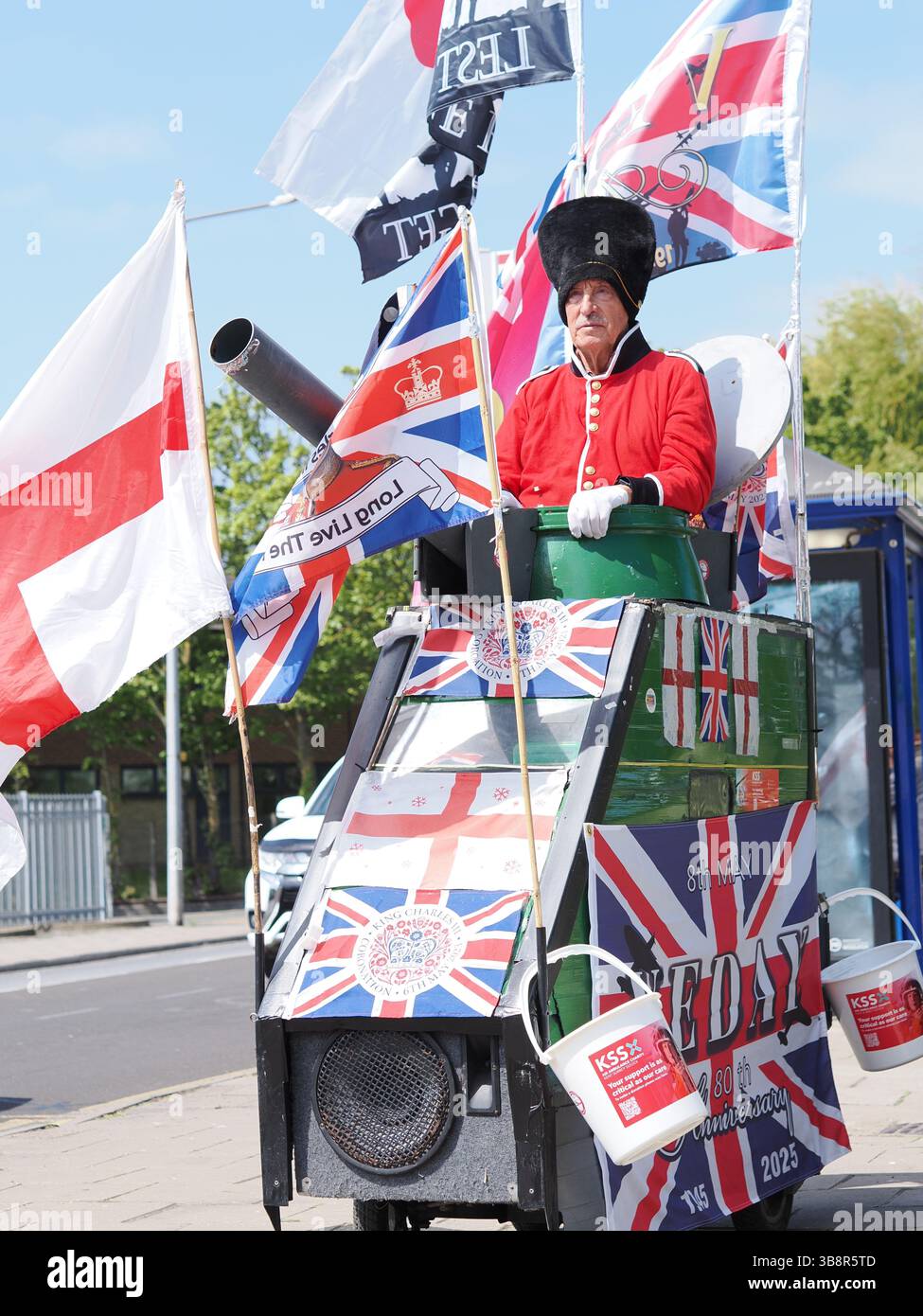 Sheerness, Kent, UK. 8th May, 2025. An 80th VE day themed mobility ...