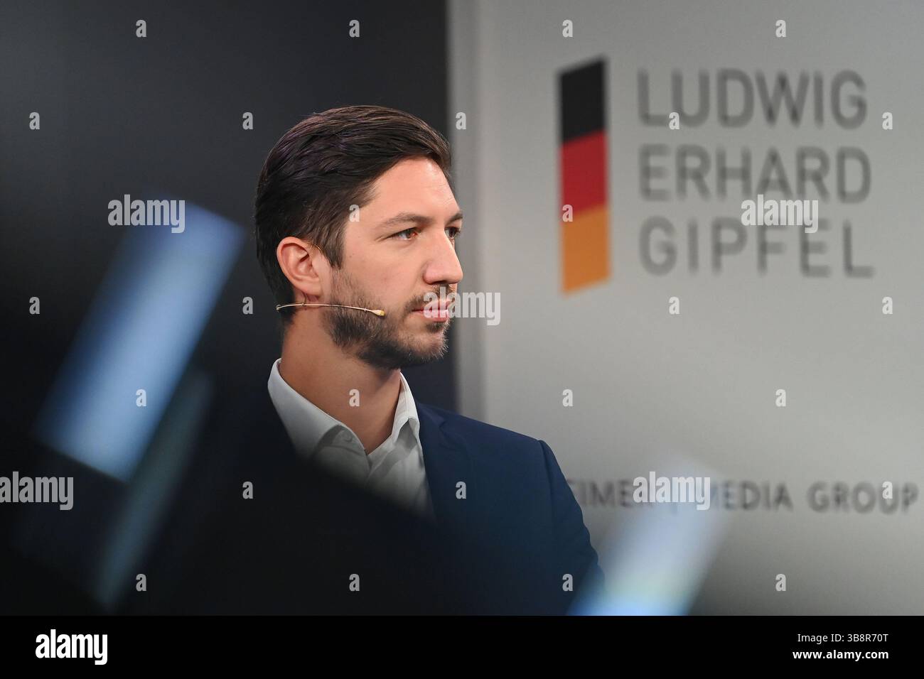 Gmund, Deutschland. 08th May, 2025. Lukas Enzersdorfer-Konrad, deputy CEO of Bitpanda, single ...