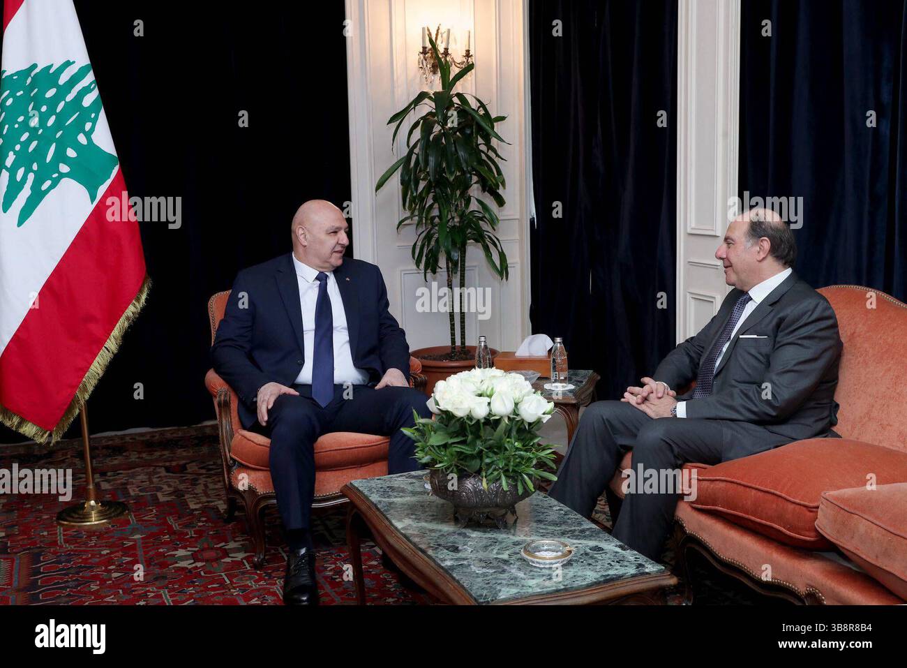 Lebanese President Joseph Aoun attends the launch of the Lebanese Red ...