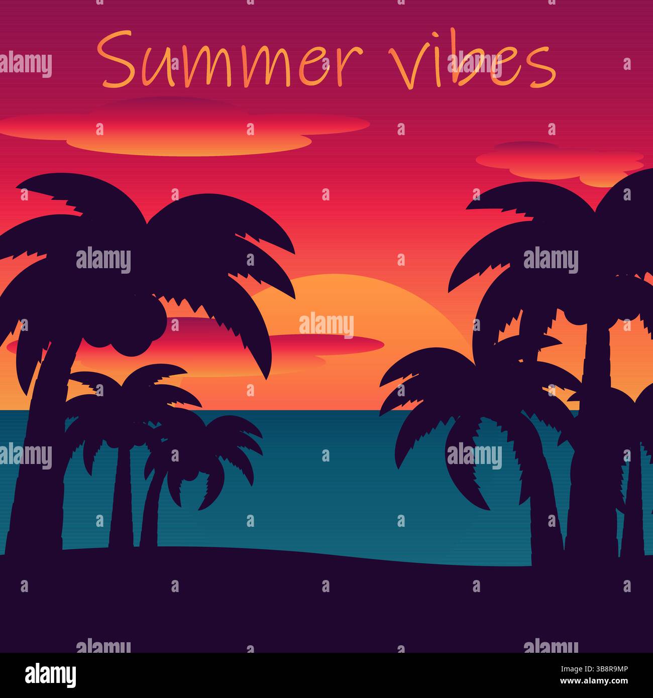Tree in summer setting Stock Vector Images - Alamy