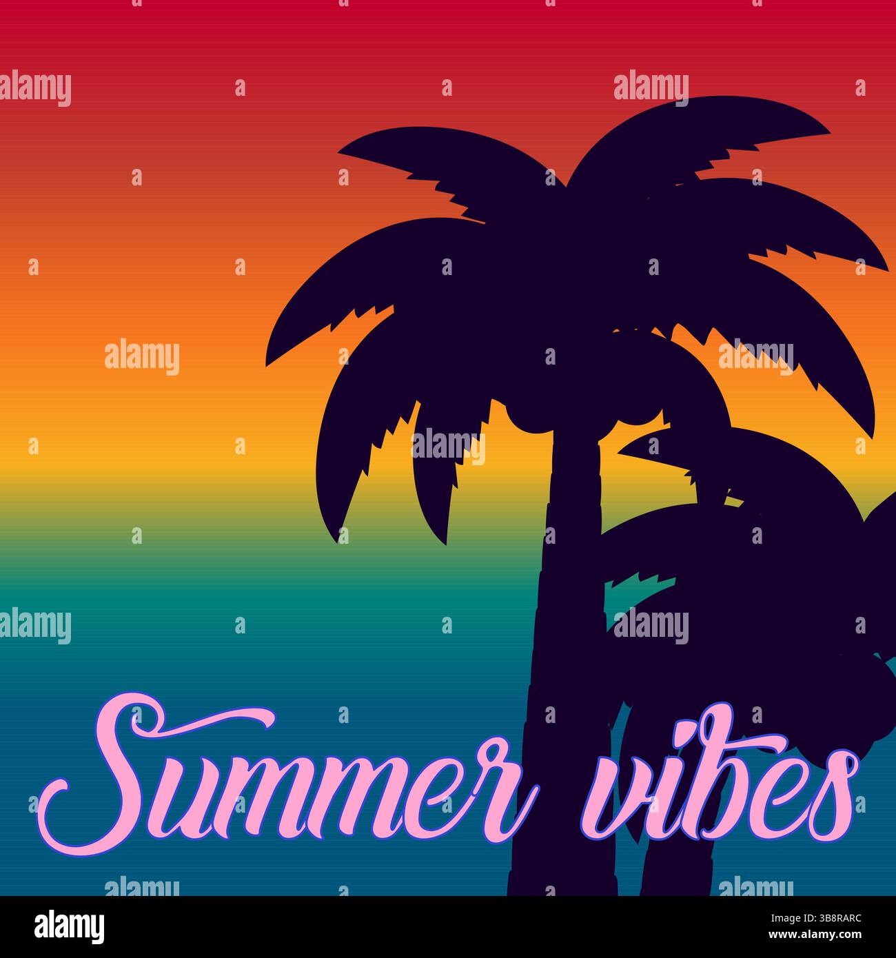 Palms on beach in Stock Vector Images - Alamy