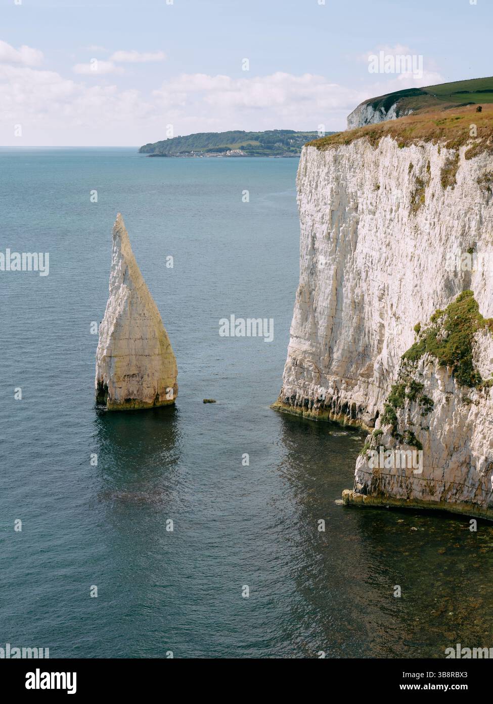 Old Harry Rocks Limestone Chalk cliffs on the Jurassic Coast near ...