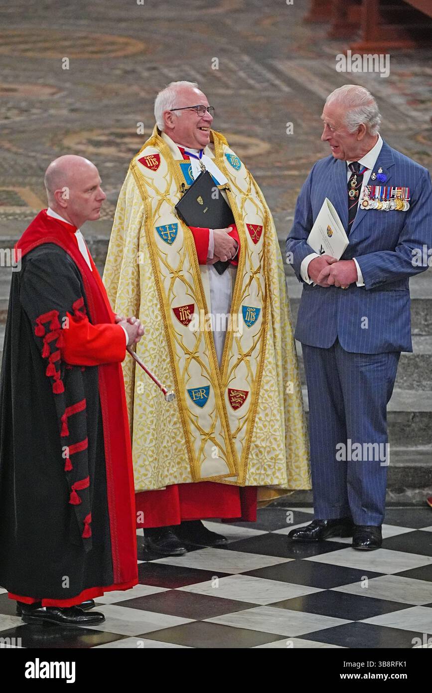 King Charles III and Dean of Westminster, the Very Reverend Dr David ...