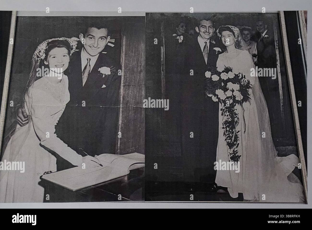 A photograph of RAF veterans Kathleen and Roy Lawrence on their wedding ...