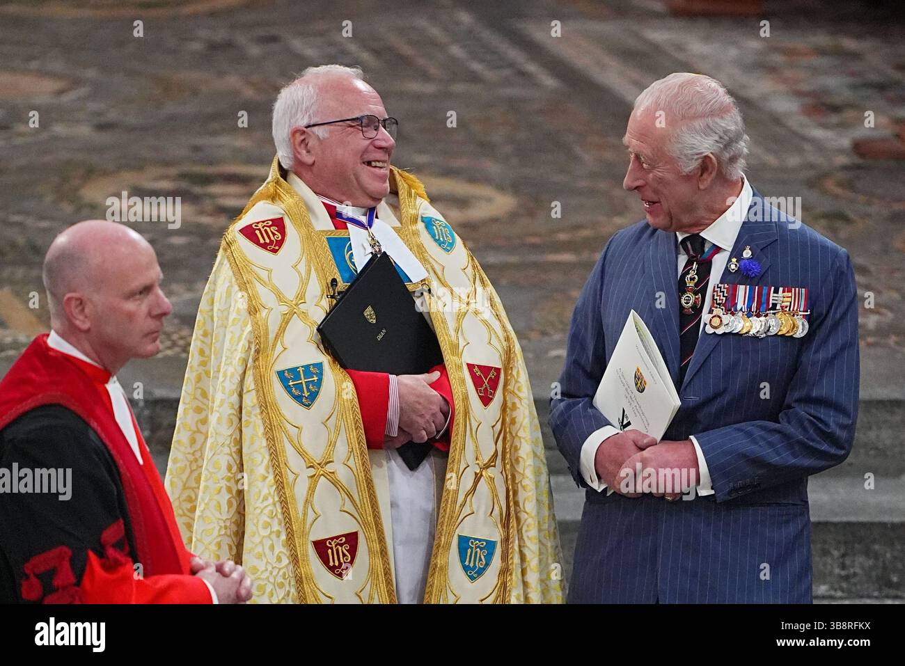 King Charles III and Dean of Westminster, the Very Reverend Dr David ...