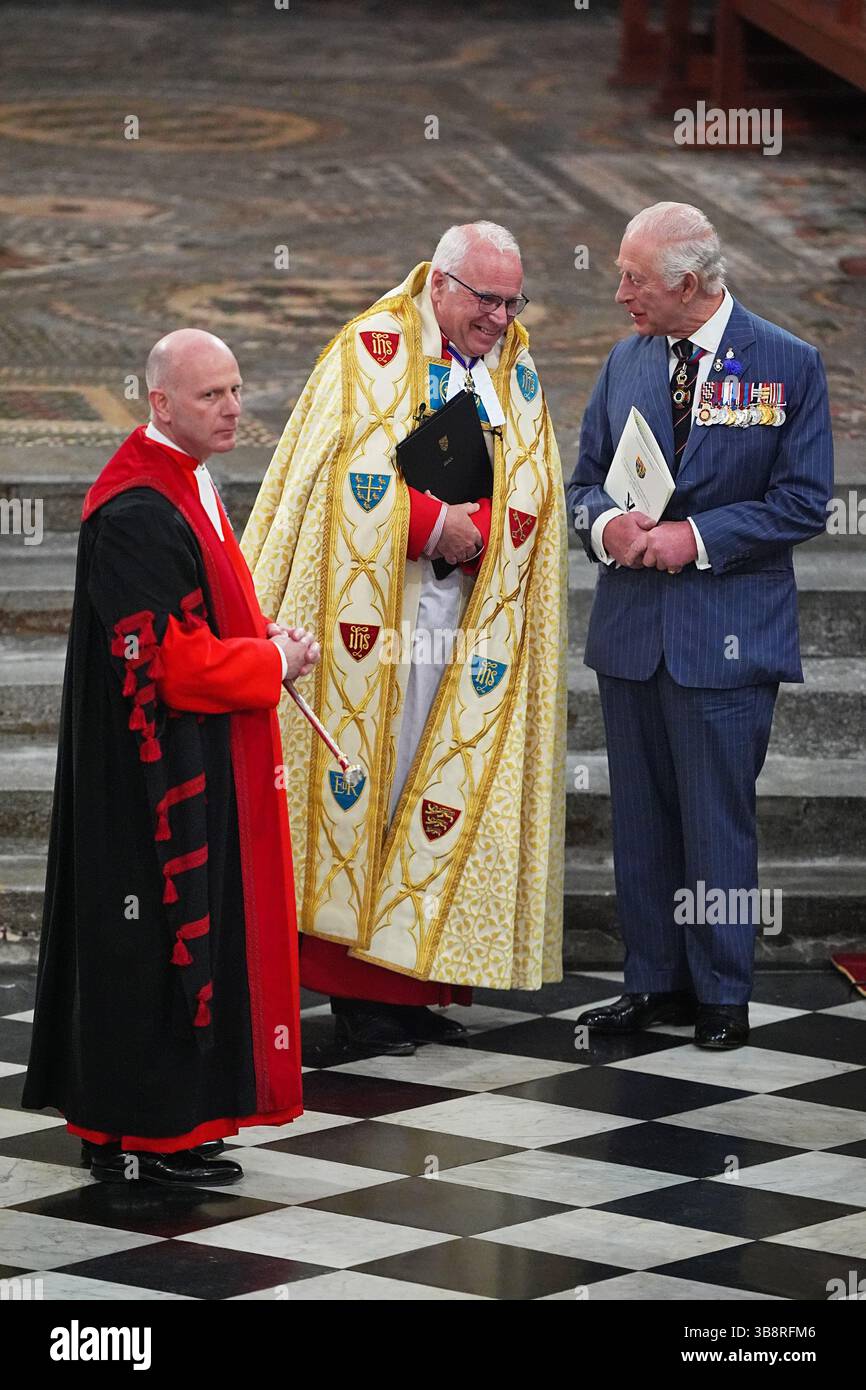 King Charles III and Dean of Westminster, the Very Reverend Dr David ...