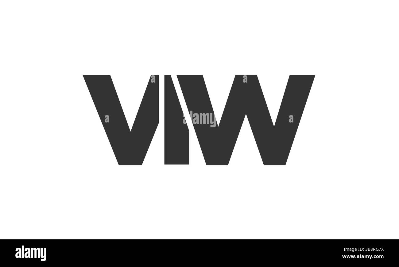 Viw Logo Design Template With Strong And Modern Bold Text Initial Based Vector Logotype