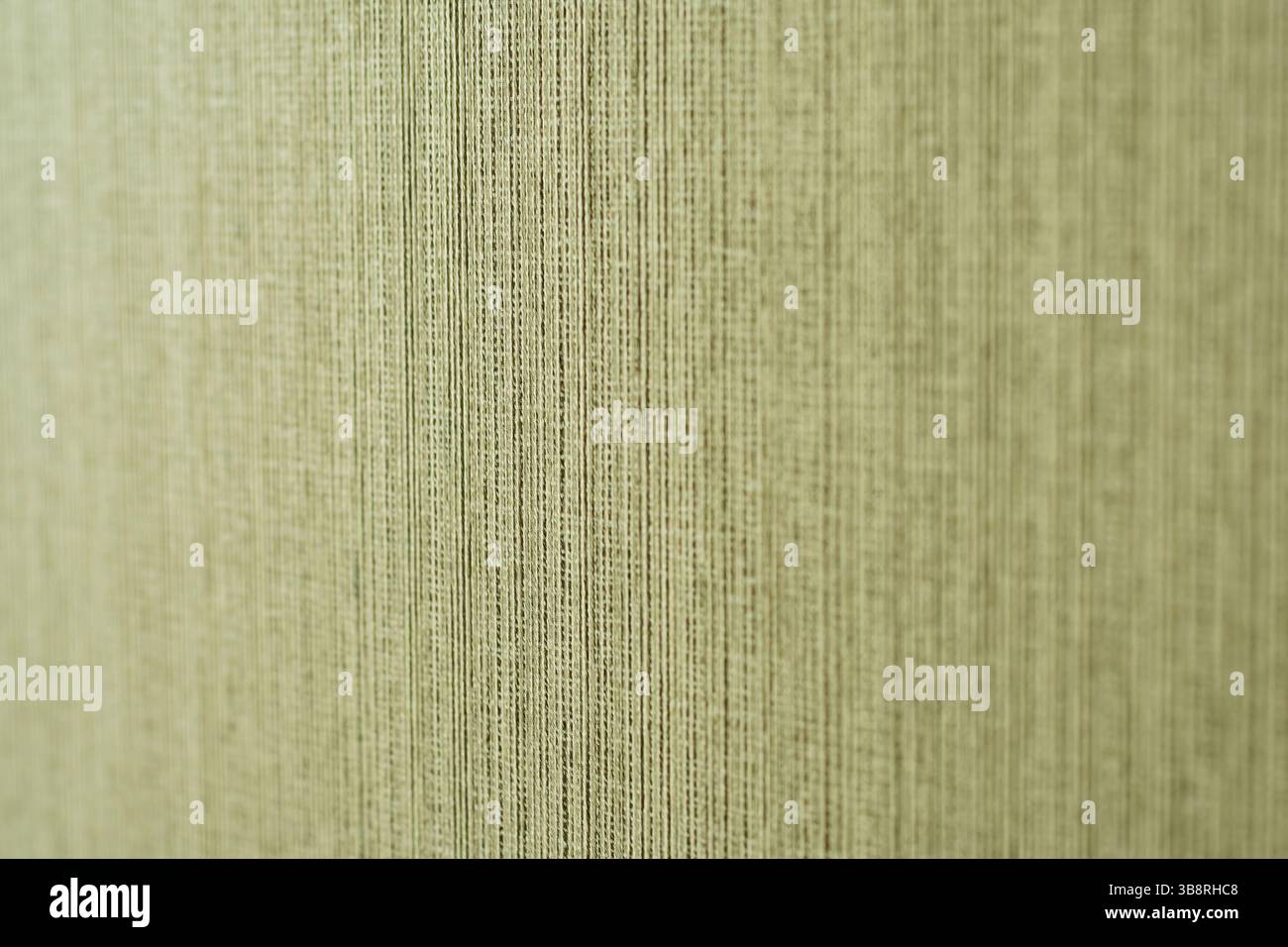 Intricate texture of a light green linen fabric. Vertical lines and ...