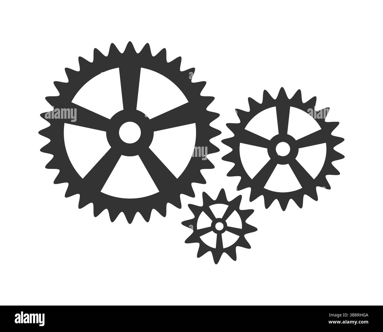 Metal gears interlocked Stock Vector Images - Alamy