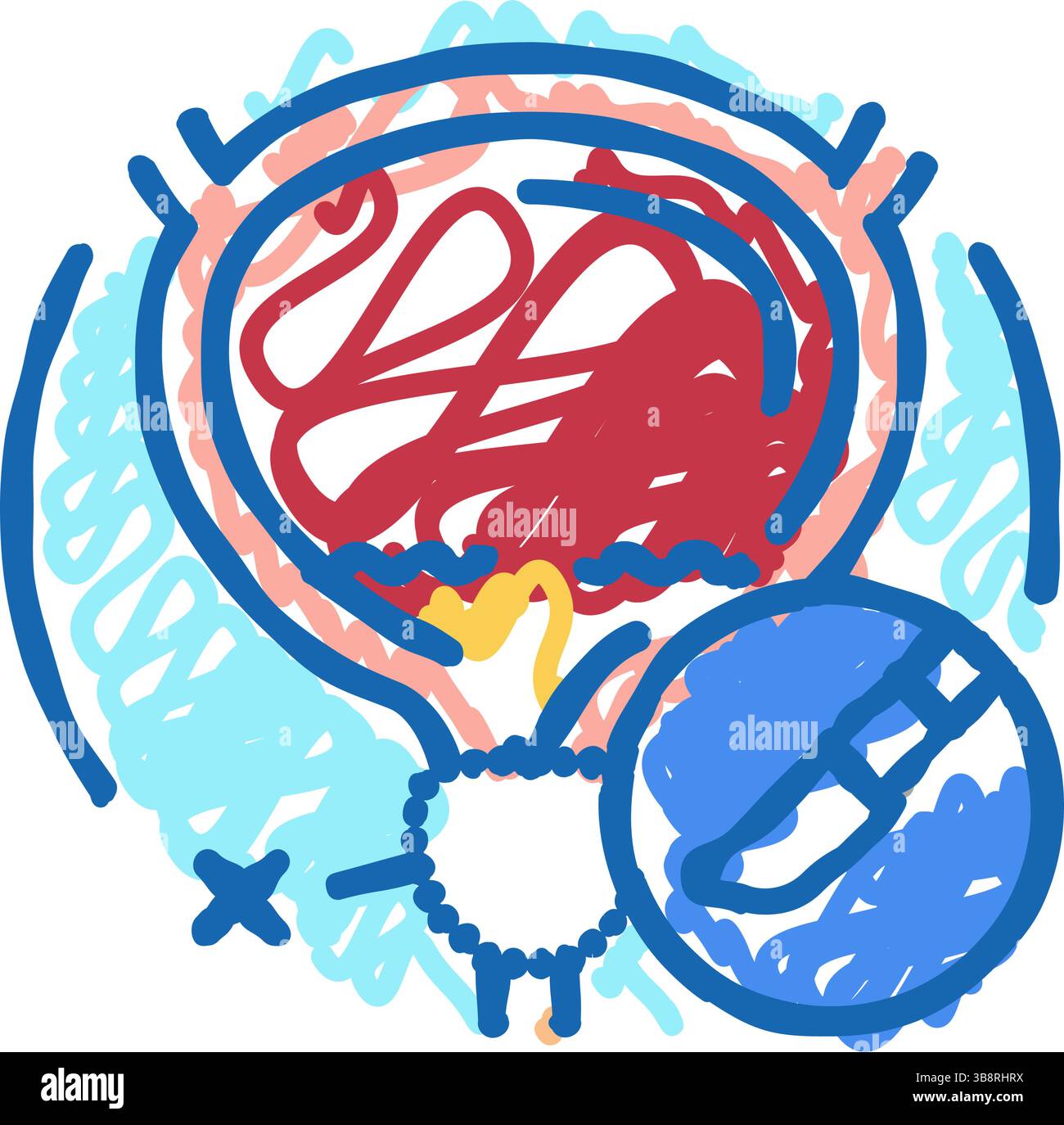 prostatectomy urology icon doodle illustration Stock Vector Image & Art ...