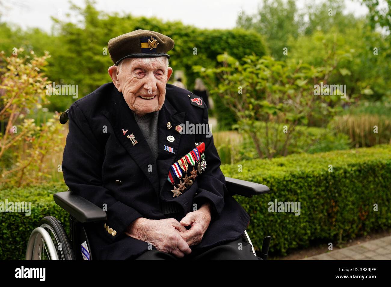 WW2 veteran Donald Rose, 110, at the National Memorial Arboretum, ahead ...