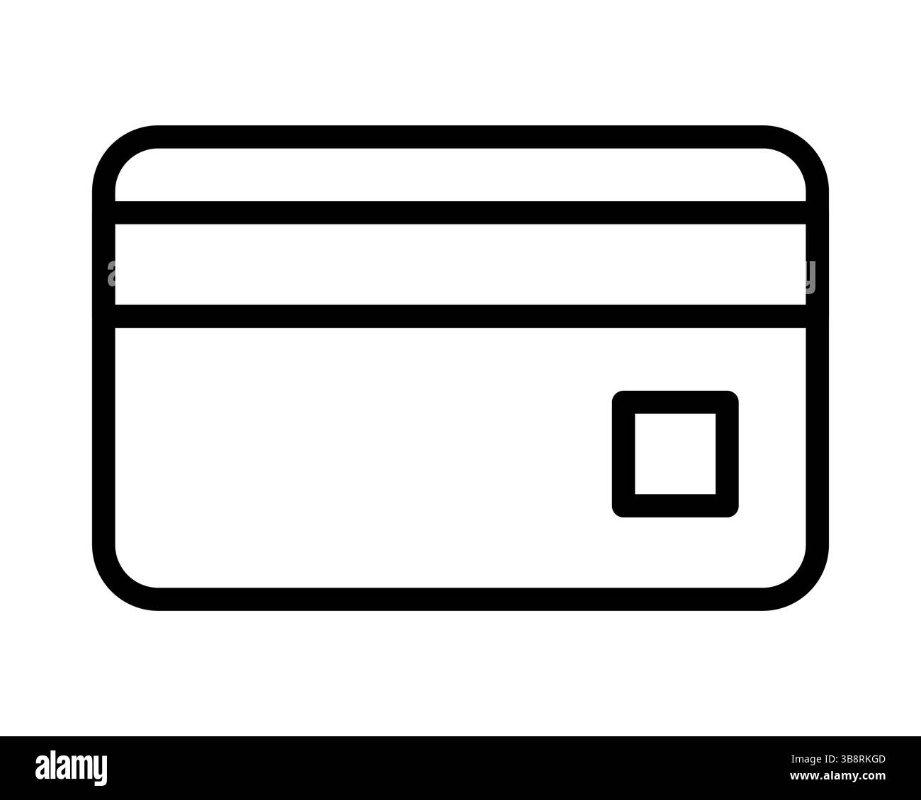 Simple and clean line art illustration of a generic credit card ...