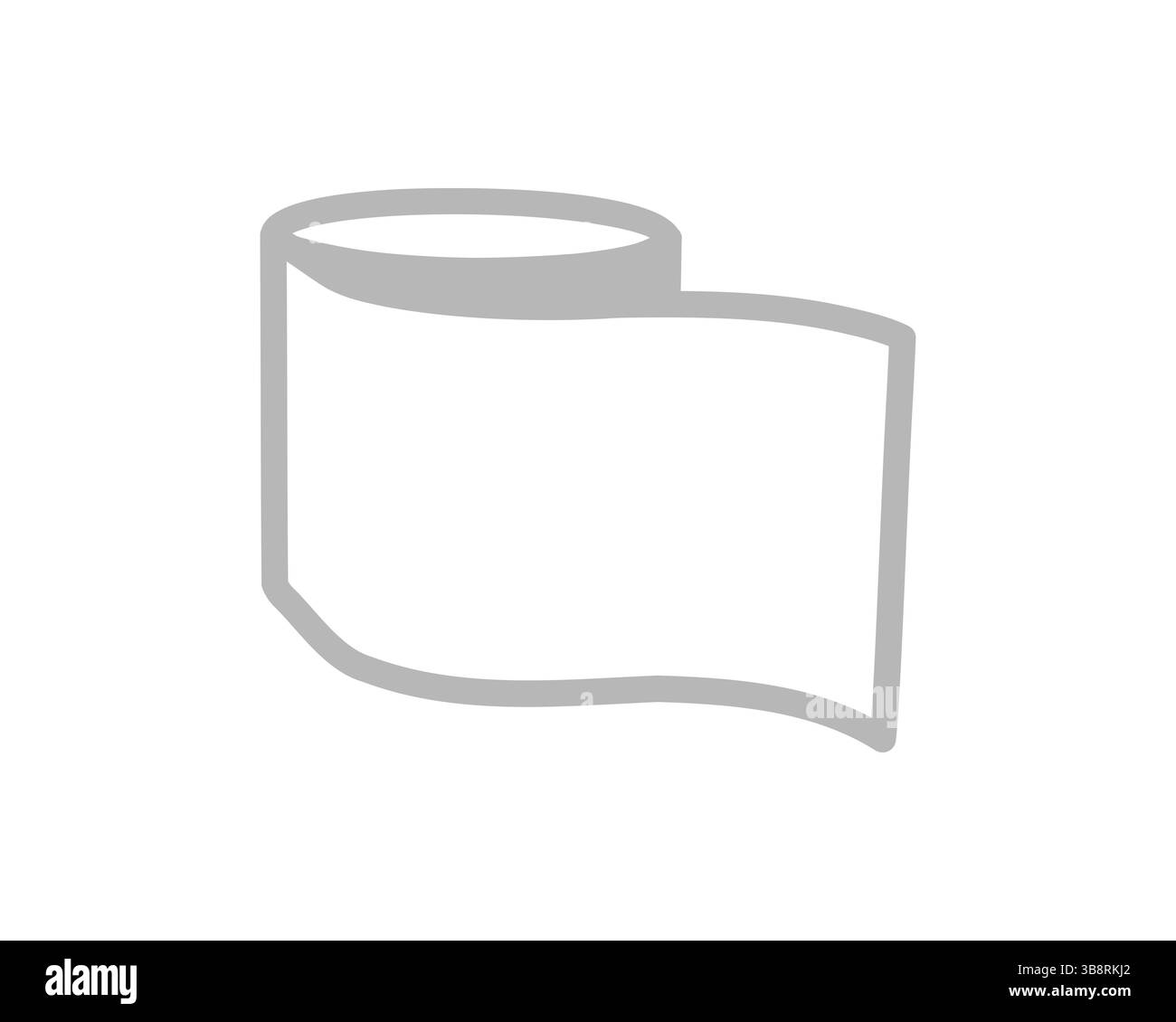 Simple, minimalist illustration of a roll of paper. Perfect for website ...