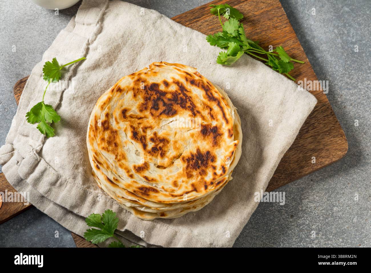 Homemade Indian Parotta Paratha Bread Ready to Eat Stock Photo - Alamy