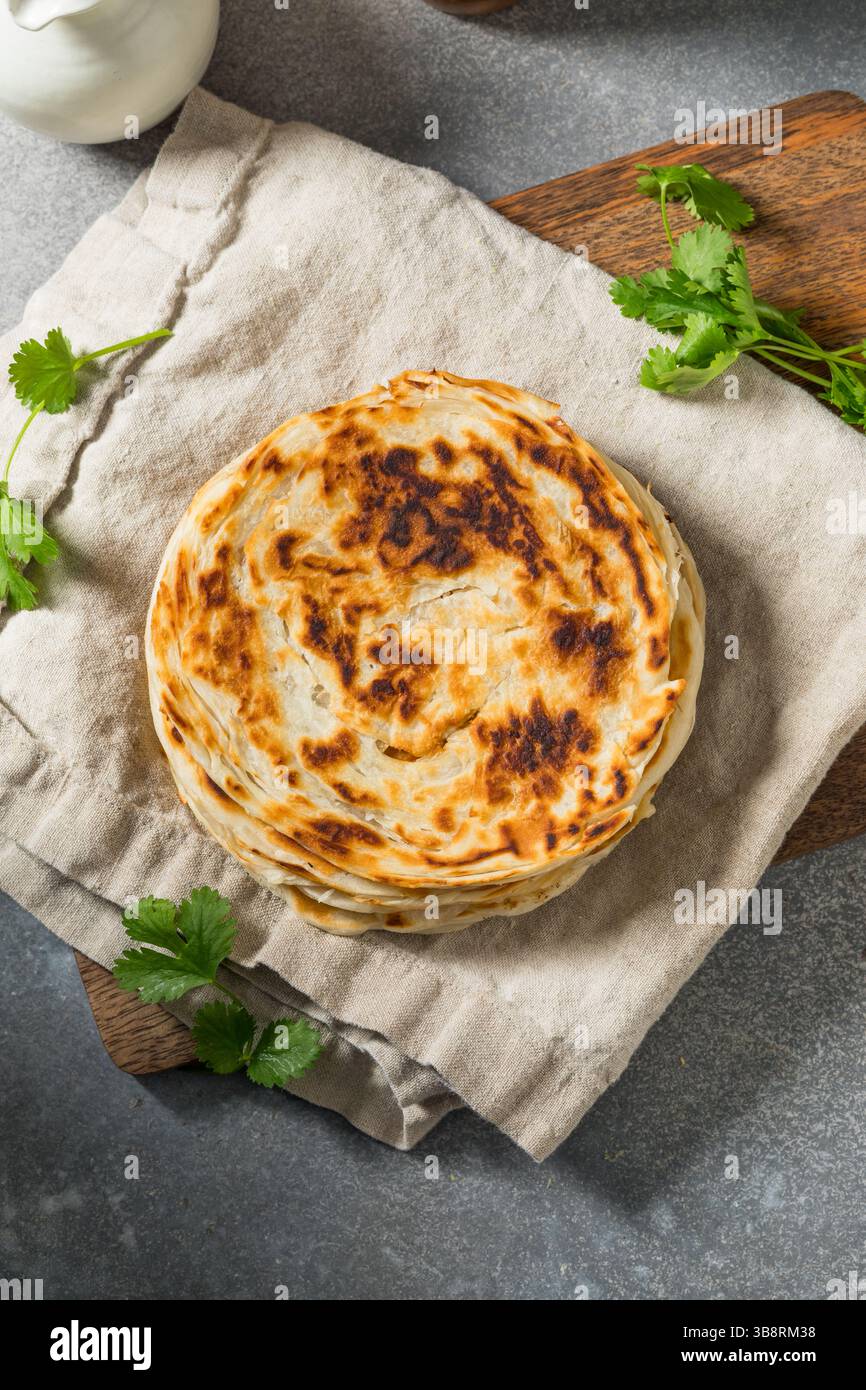 Homemade Indian Parotta Paratha Bread Ready to Eat Stock Photo - Alamy