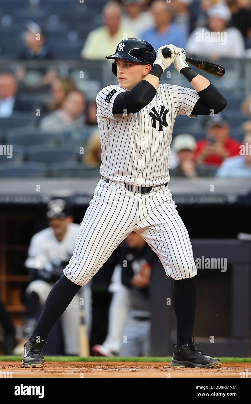 BRONX, NY - MAY 07: Ben Rice #22 of the New York Yankees at bat during ...