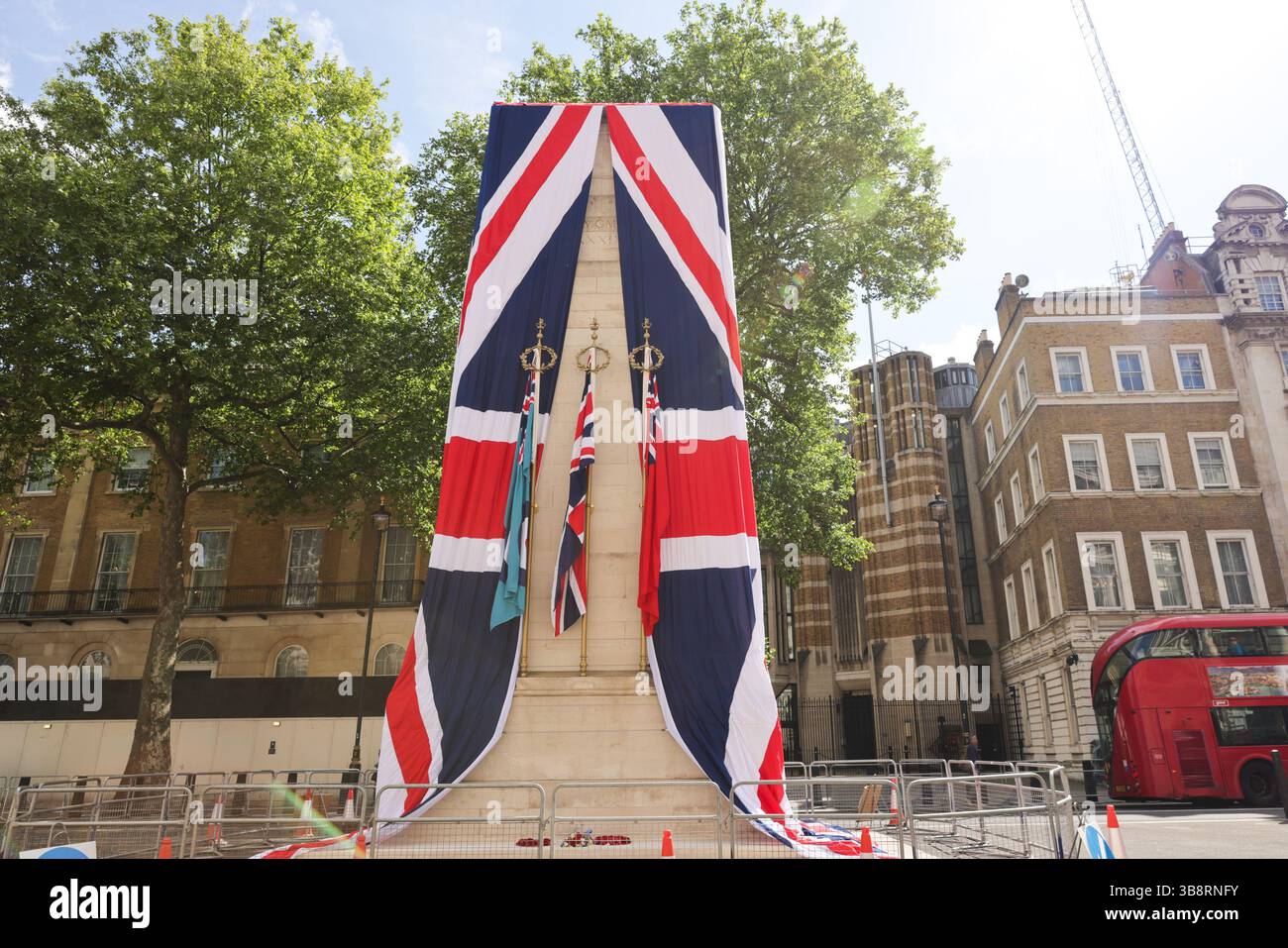 London, UK. 07th May, 2025. The Cenotaph in Whitehall the Cenotaph ...