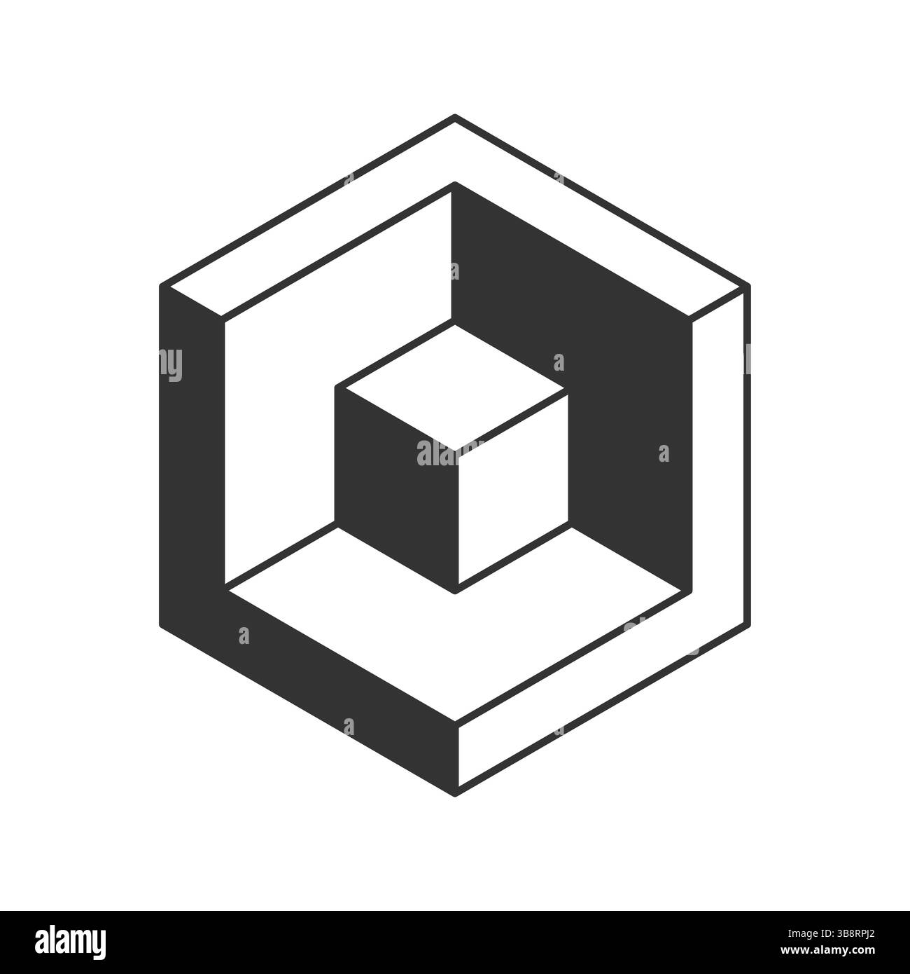 Interlocking cubes Black and White Stock Photos & Images - Alamy